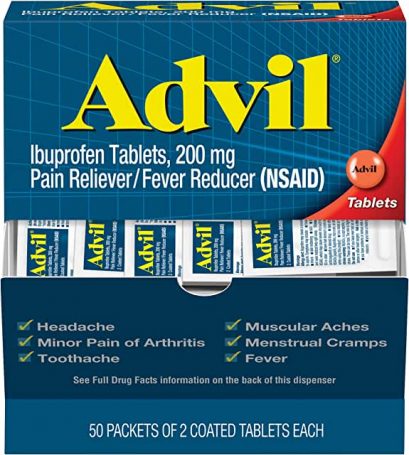 ADVIL 200mg. Packets of 2 Coated Tablets – MotoBros